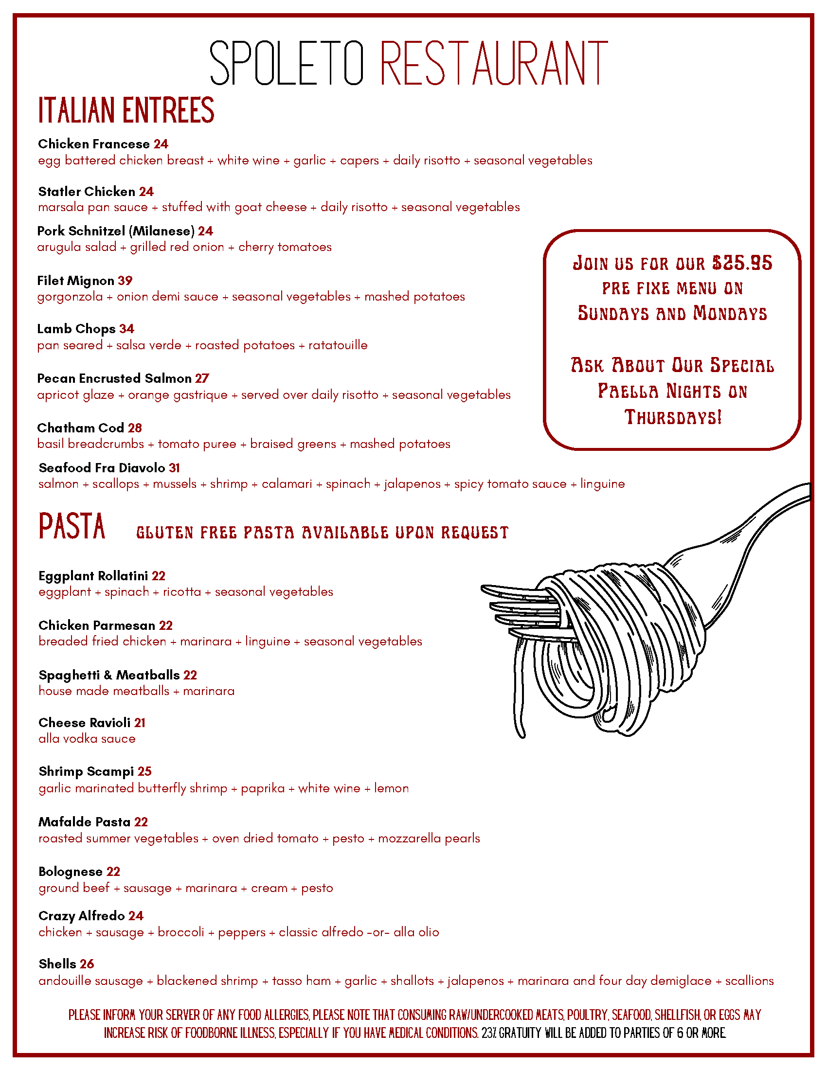 Spoleto Restaurant - Northampton, Massachusetts